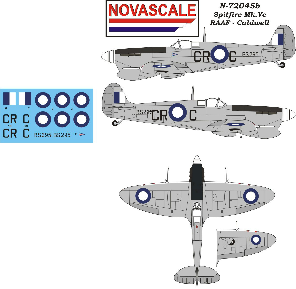 RAAF Decals Spitfire Mk.Vc Mini-Set 1/72 Scale N72045b | eBay Australia