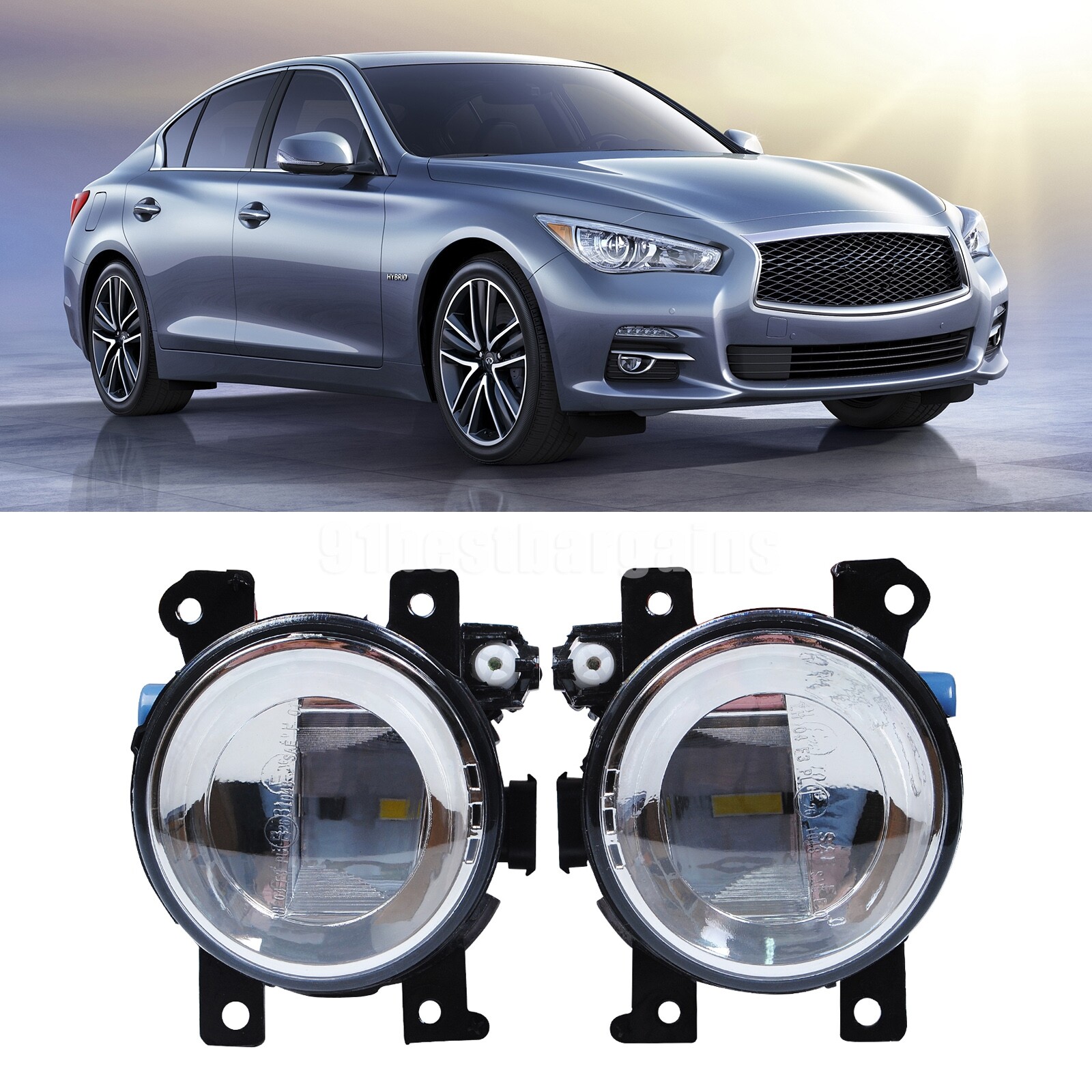 Pair LED Front Fog Light Lamp RH LH For Infiniti Q50 QX50 Q60 QX60 Q70L ...