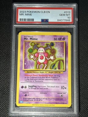 PSA 10 Mr. Mime 013/034 CLB English Pokemon TCG Classic Blastoise Deck ...