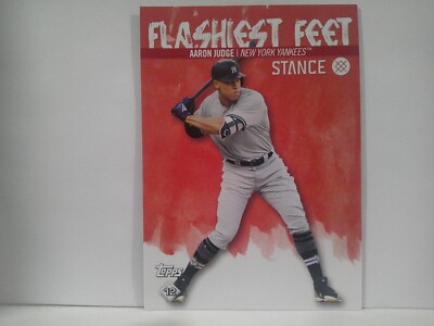 2020 Topps Stickers Flashiest Feet Aaron Judge Jack Flaherty #12/194 | eBay