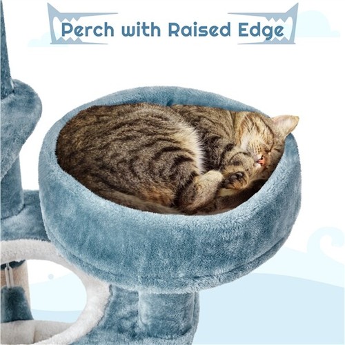 Cat Tree Ocean-themed w/Shark's Mouth-shaped Condo Starfish-shaped ...