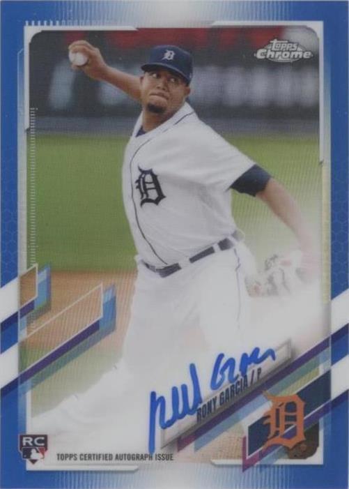 2021 Topps Chrome - Rookie Autographs Rony Garcia #RA-RG Blue Refractor ...