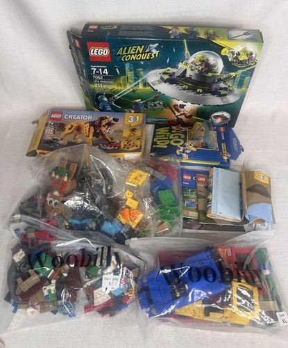 Lot Of Various Lego Parts, Manuals & Incomplete Sets Inc Alien Conquest ...