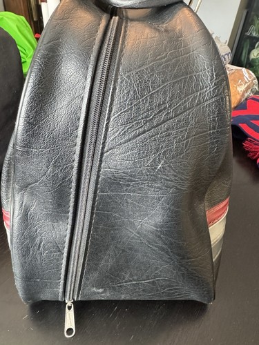 VINTAGE 1970s Brunswick Single Ball Black/Red/Gray Bowling Bag with ...