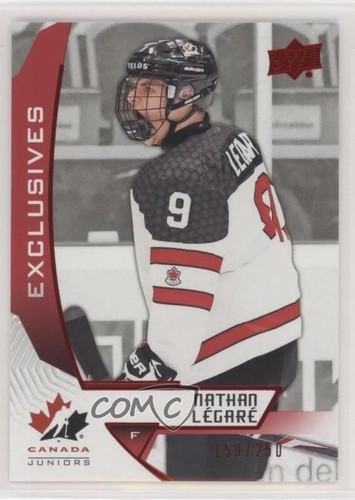 2019 Upper Deck Team Canada Juniors Exclusives /250 Nathan Legare #65 ...