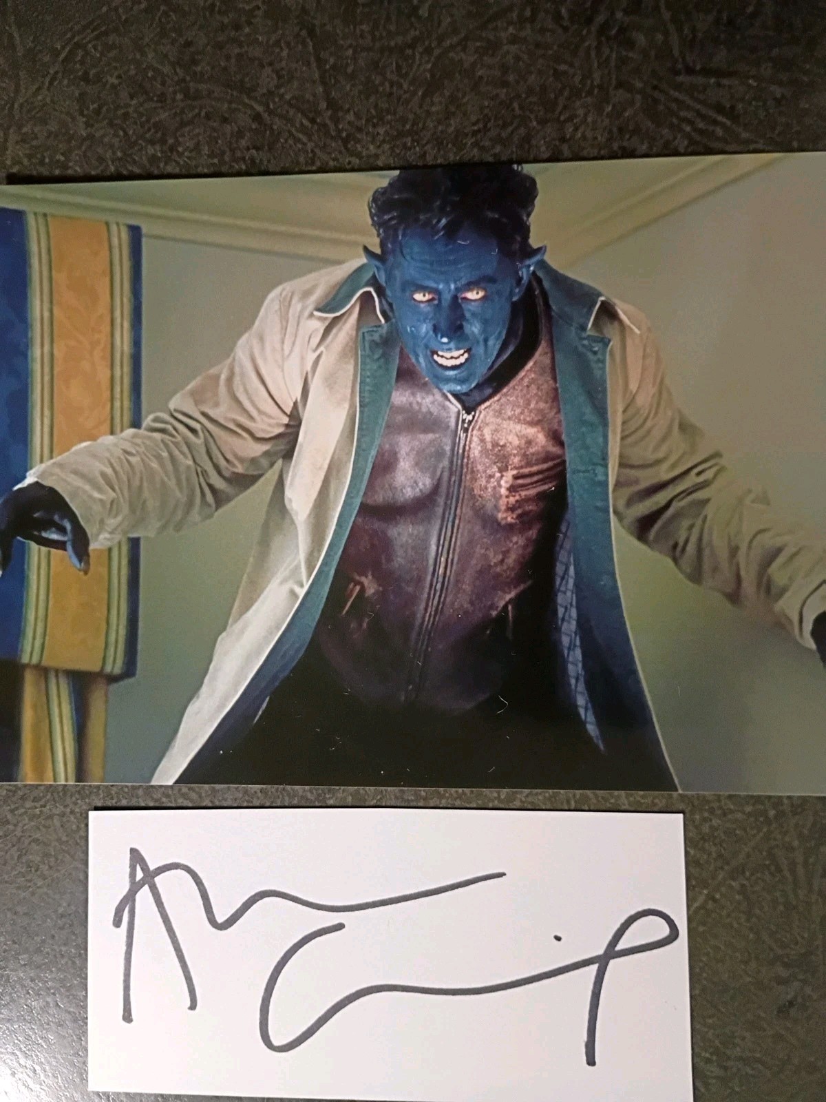 ALAN CUMMING As NIGHTCRAWLER Hand Signed Autograph CUT With PHOTO ACTOR ...