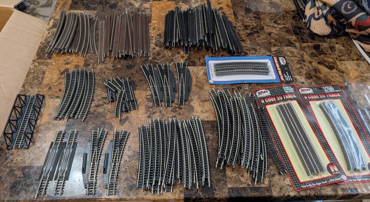 Atlas N scale train track lot Mix of code 80 and code 55 | eBay