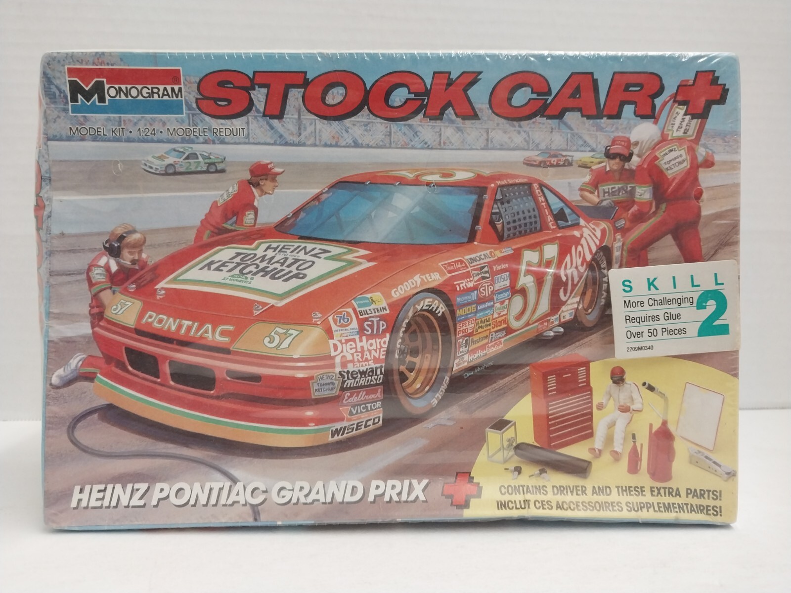 Monogram 1990 Stock Car Heinz Pontiac Grand Prix 1:24 Model Car Kit New ...