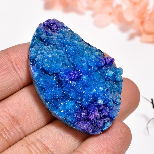 Bio Color Druzy Fancy Cabochon Loose Gemstone 104.5 Ct. 43X28X15 mm GSR ...