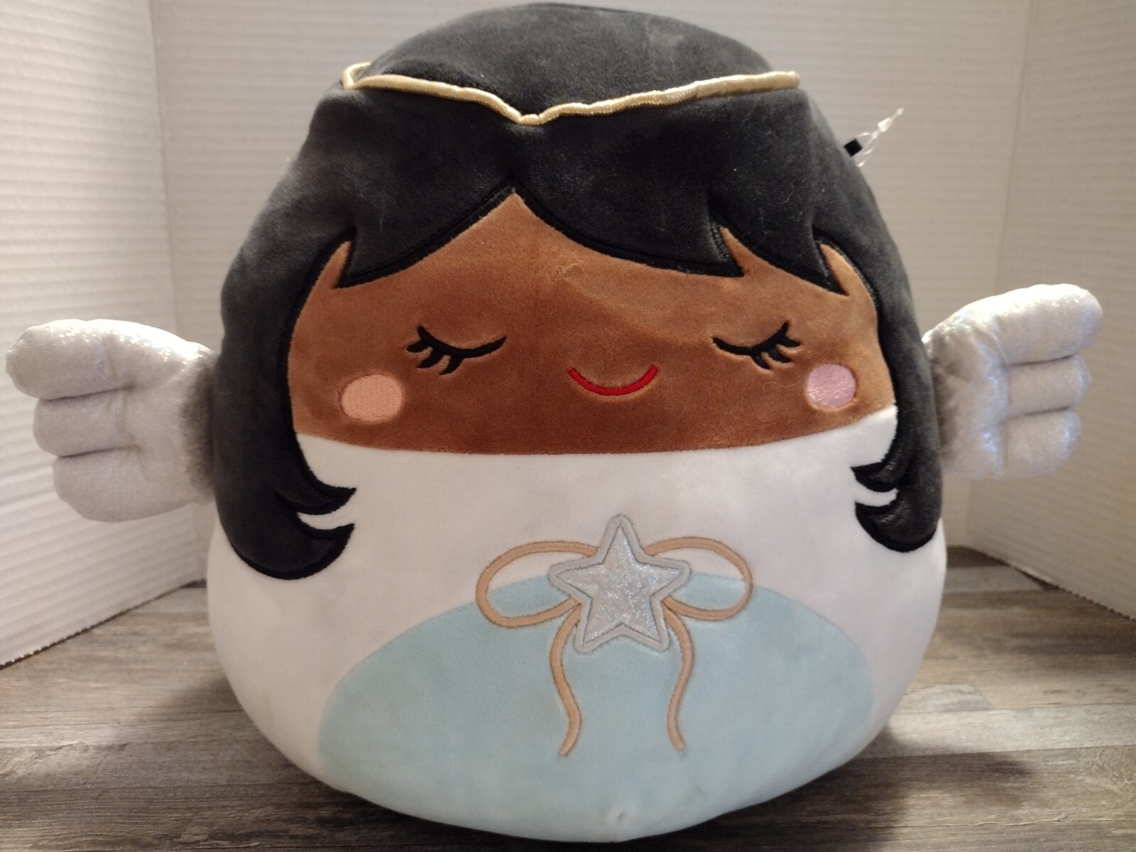 Squishmallow 12" Thandie The Angel - Black Ultrasoft Holiday Plush Toy ...