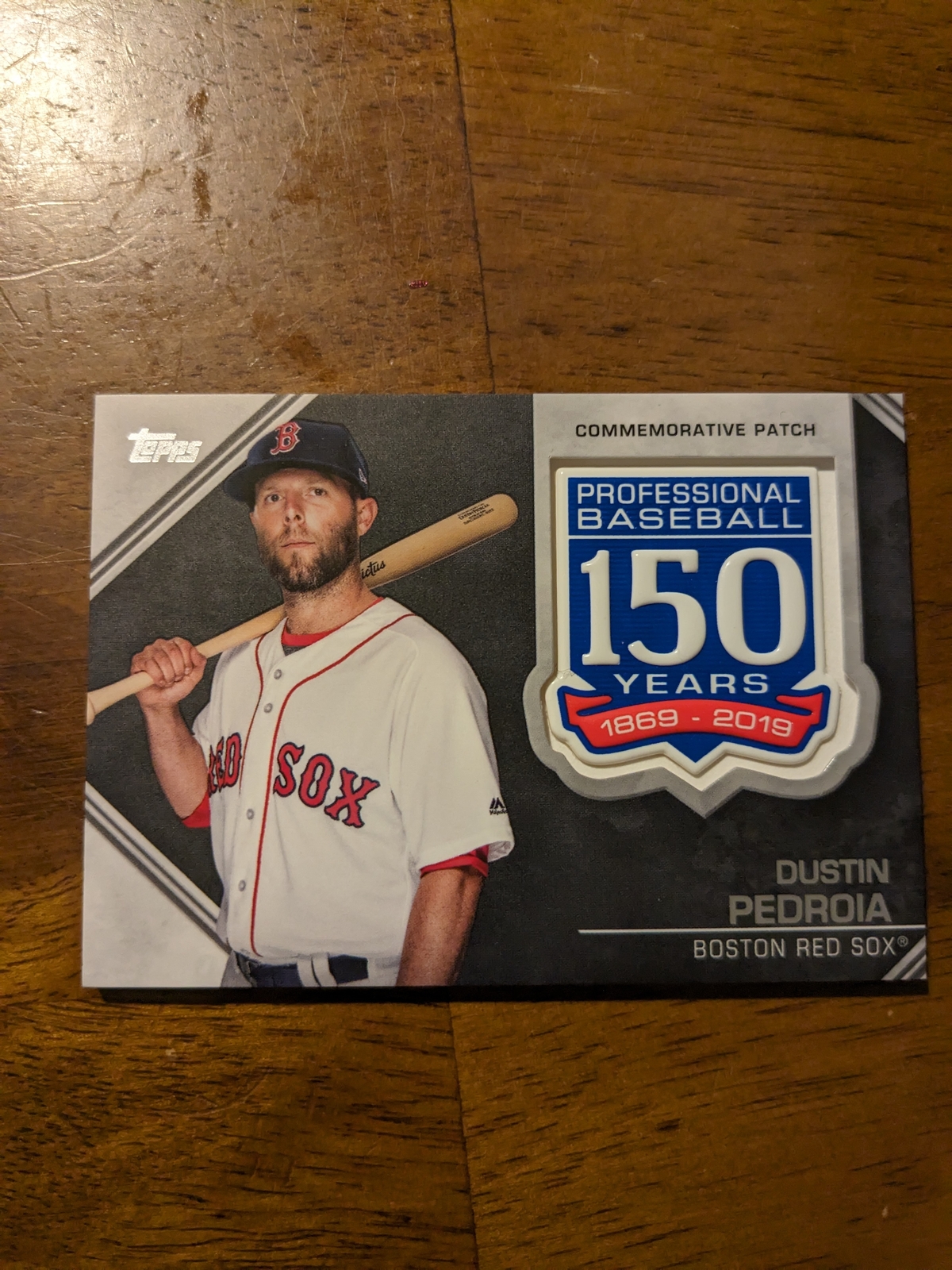 2019 Topps - 150th Anniversary Commemorative Patch 150th Anniversary #AMP-DP Dustin Pedroia /150 ...