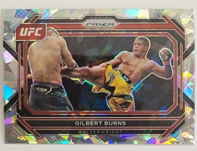 2023 Prizm UFC Silver Cracked Ice Gilbert Burns Welterweight | eBay