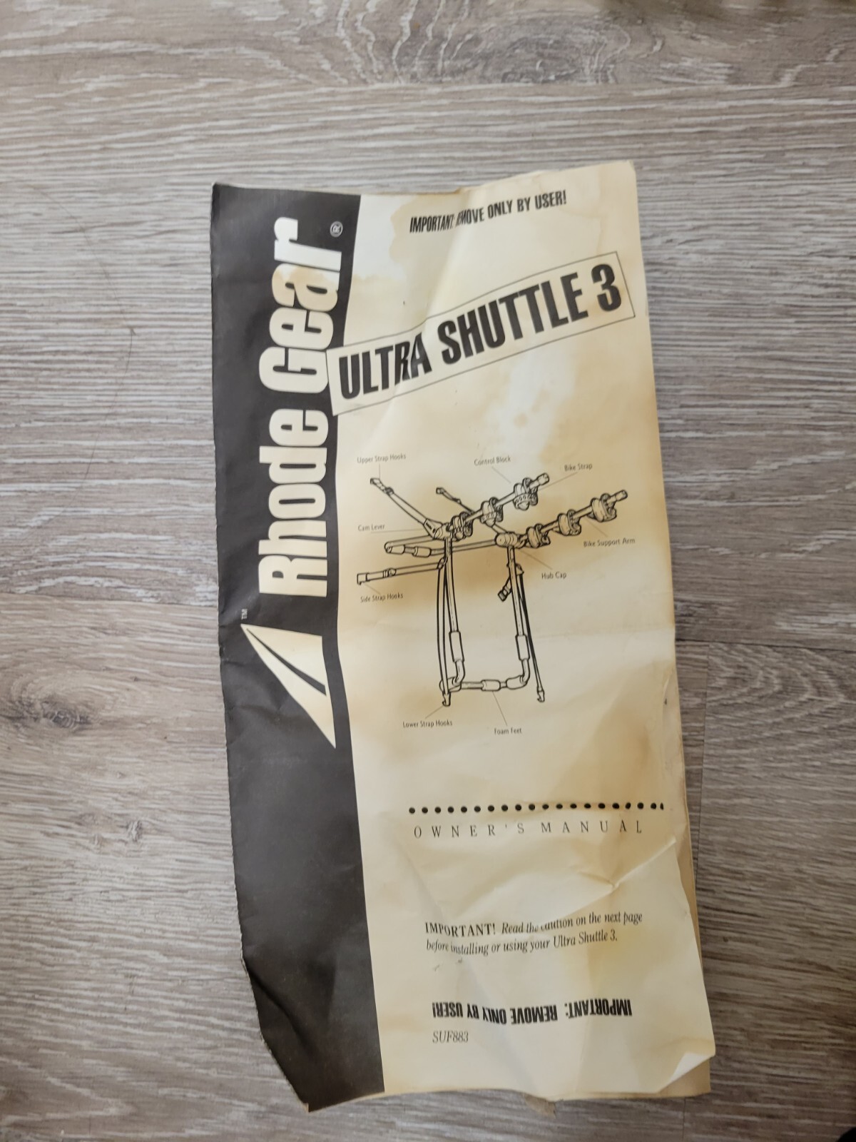 Rhode Gear Ultra Shuttle 3 Trunk Bike Rack Complete W/ Straps- Fits 3 ...