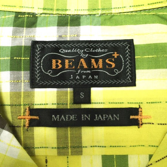 BEAMS PLUS Japan Open collar check short sleeve shirt 11-01 BEAMS PLUS Japan Open collar check short sleeve shirt 11-01