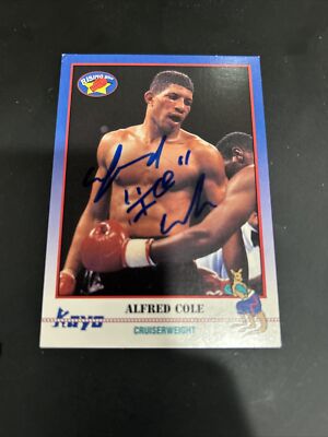 1991 Kayo Boxing #233 Alfred Cole Autograph Signed Auto crisp blue sig ...