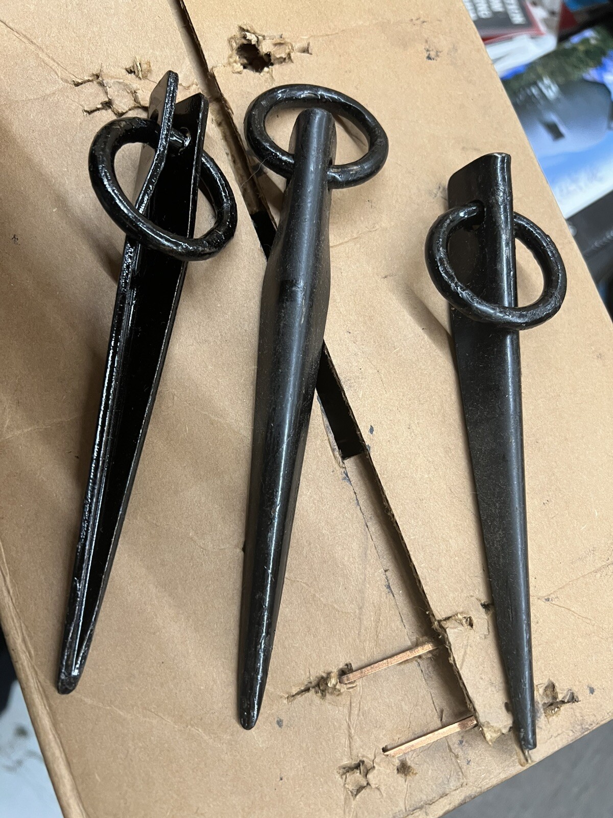 VINTAGE MILITARY Rock Climbing Mountaineering Pitons, set of 3, 7”,New ...