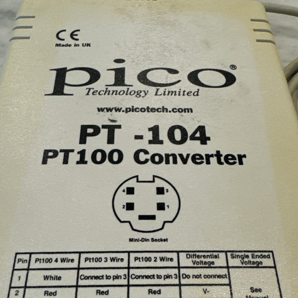 PICO PT-104 Converter Data Logger PT100 | eBay