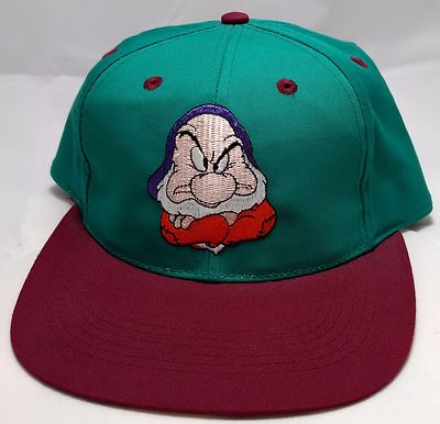 SNOW WHITE SEVEN DWARFS GRUMPY snapback YOUTH hat cap adjustable disney ...