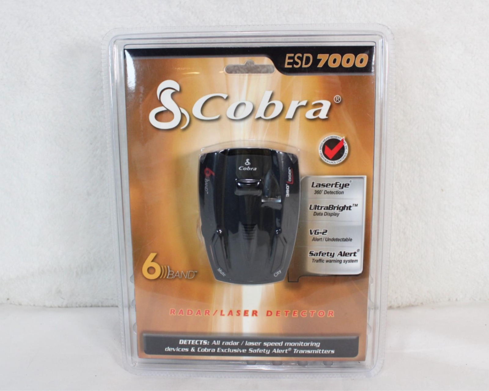 Cobra ESD 7000 Radar/Laser Detector 6 Band Laser Eye UltraBright VG-2 ...