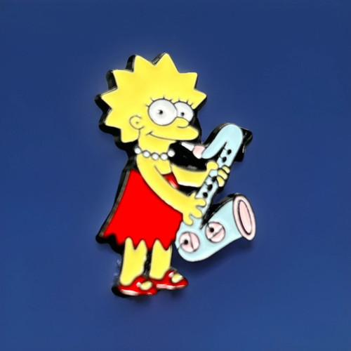 Disney Lisa Simpson Lapel Enamel Pin Badge Saxaphone The Simpsons TV ...