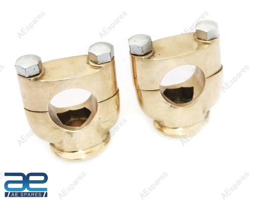 1" Handlebar Riser Holding Bracket Clamp Set Brass Universal Fit NEW ...