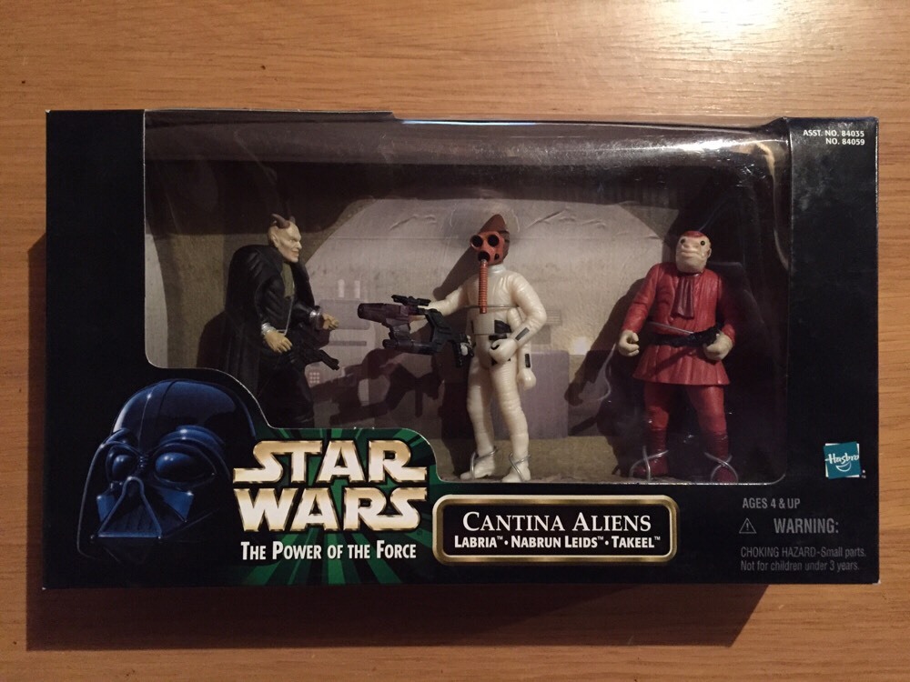 1998 Star Wars POTF Cantina Aliens,Labria,Nabrun Leids Figure Set,MISB ...