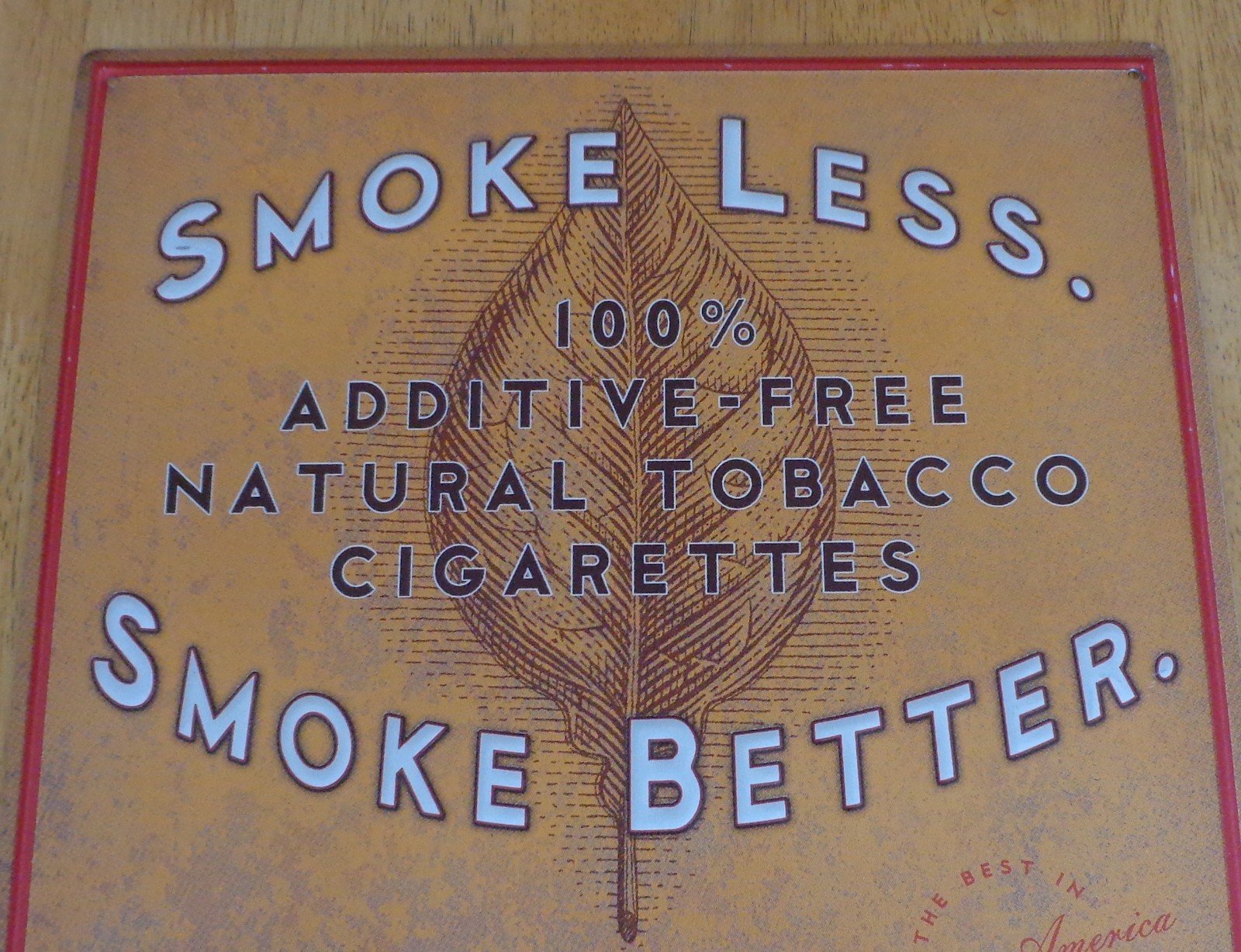 Nat Sherman Natural Tobacco Cigarettes Smoke Less Smoke Better Metal ...