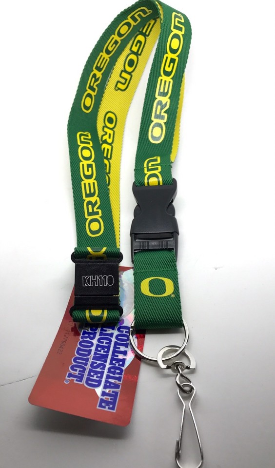NCAA Oregon Ducks Two Tone Lanyard Keychain Official Licensed | eBay