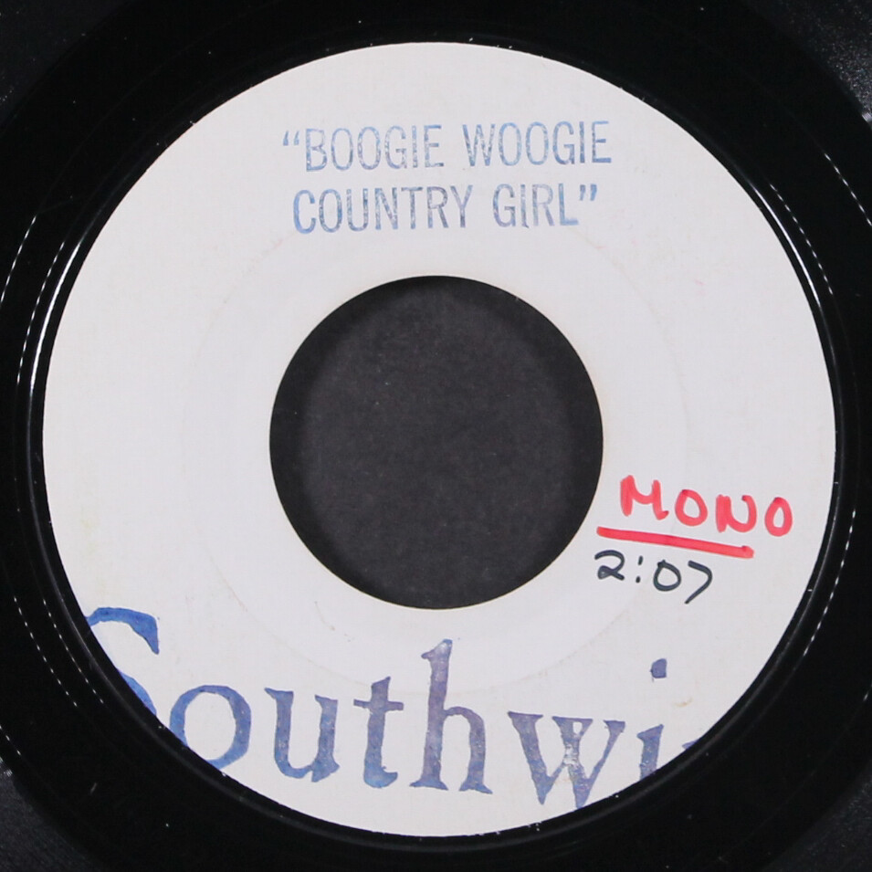 SOUTHWIND: boogie woogie country girl / mono NOT ON LABEL 7" Single 45 ...
