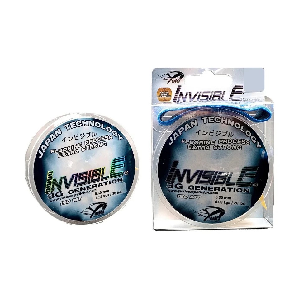 YUKI INVISIBLE Clear Fluoro Coated Fishing Line Japan 300m 0.16mm - 0 ...