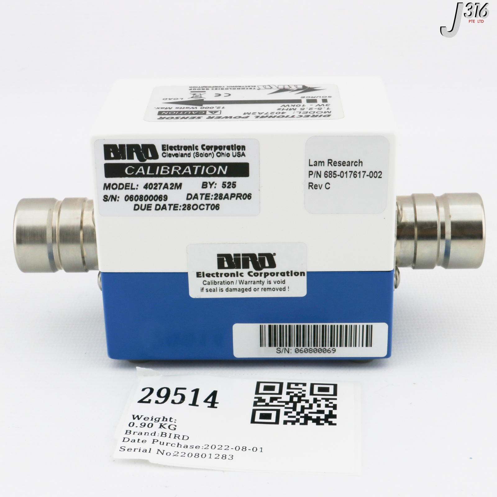 29514 BIRD DIRECTIONAL POWER SNSR, LAM 685-017617-002, 1.5-2.5MHZ (NEW ...