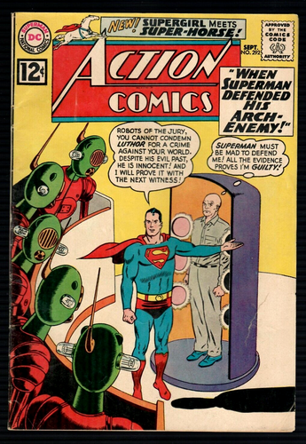 Action Comics # 292 (5.0) 9/1962 D.C. 12c Silver-Age 1st Supergirl ...