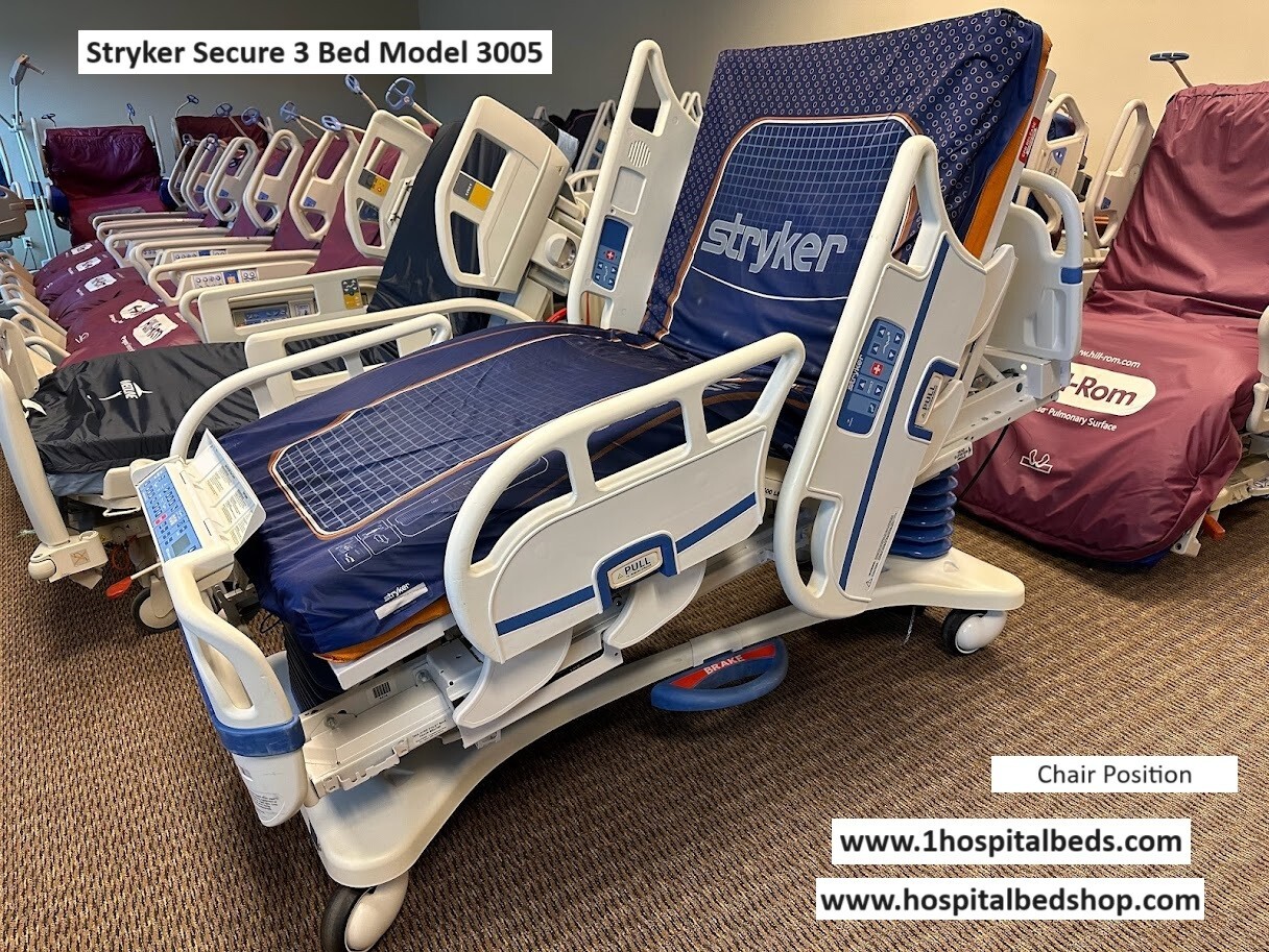 Stryker Secure 3 Model 3005 Hospital Bed | eBay