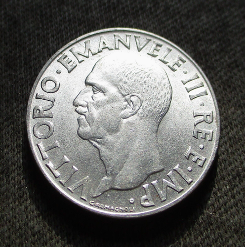 OLD COIN OF ITALY 1 LIRA 1939 KING VITTORIO EMANUELE ~ WORLD WAR II | eBay