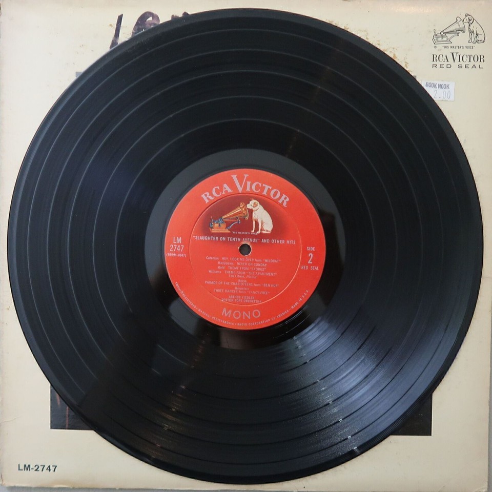 BOSTON POPS/ARTHUR FIEDLER SLAUGHTER ON TENTH AVENUE VINYL LP RCA VG 88 ...
