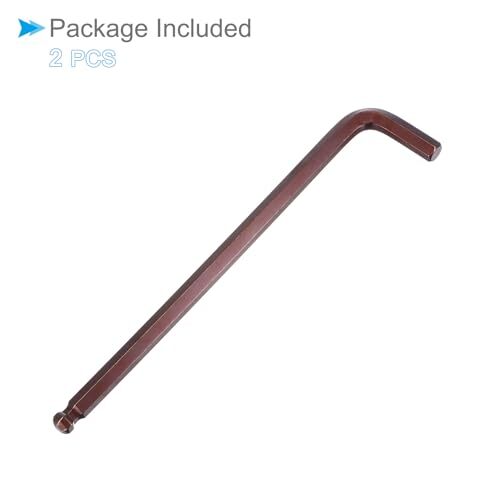 L-Handle Ball End Hex Key Wrench 10mm Metric 233mm Length S2 Steel L ...