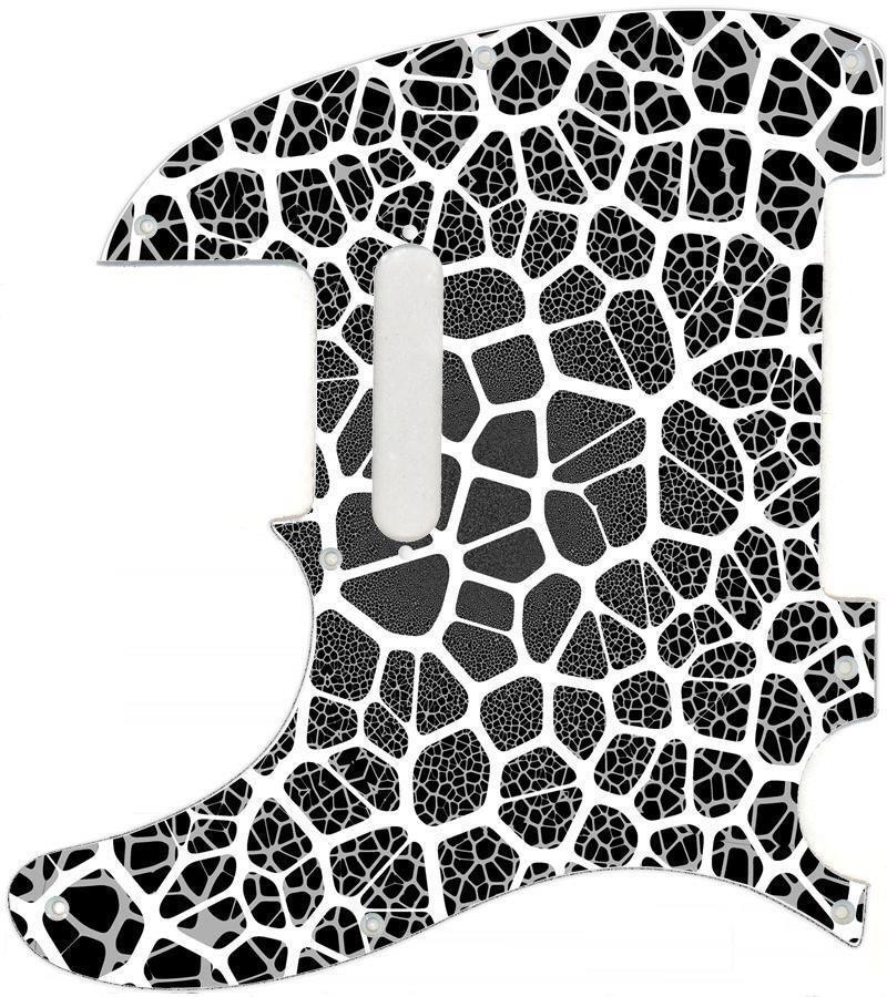 Telecaster Pickguard Left Handed Graphic to fit Fender 8 hole Black ...