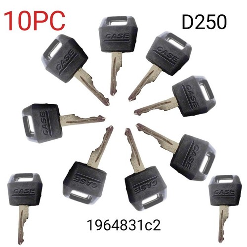 10PK Ignition key Fits Case IH Tractor Dozer Backhoe 3394 3594 4494 ...