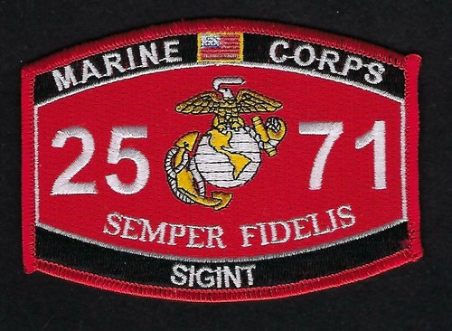 US MARINES MOS 2571 SIGINT VETERAN FMF PATCH WOWMH PIN UP COMM GIFT WOW ...