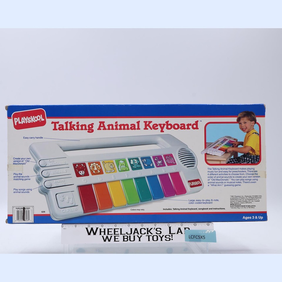 Talking Animal Electronic Keyboard #626 1991 Playskool Vintage NEW MIB ...