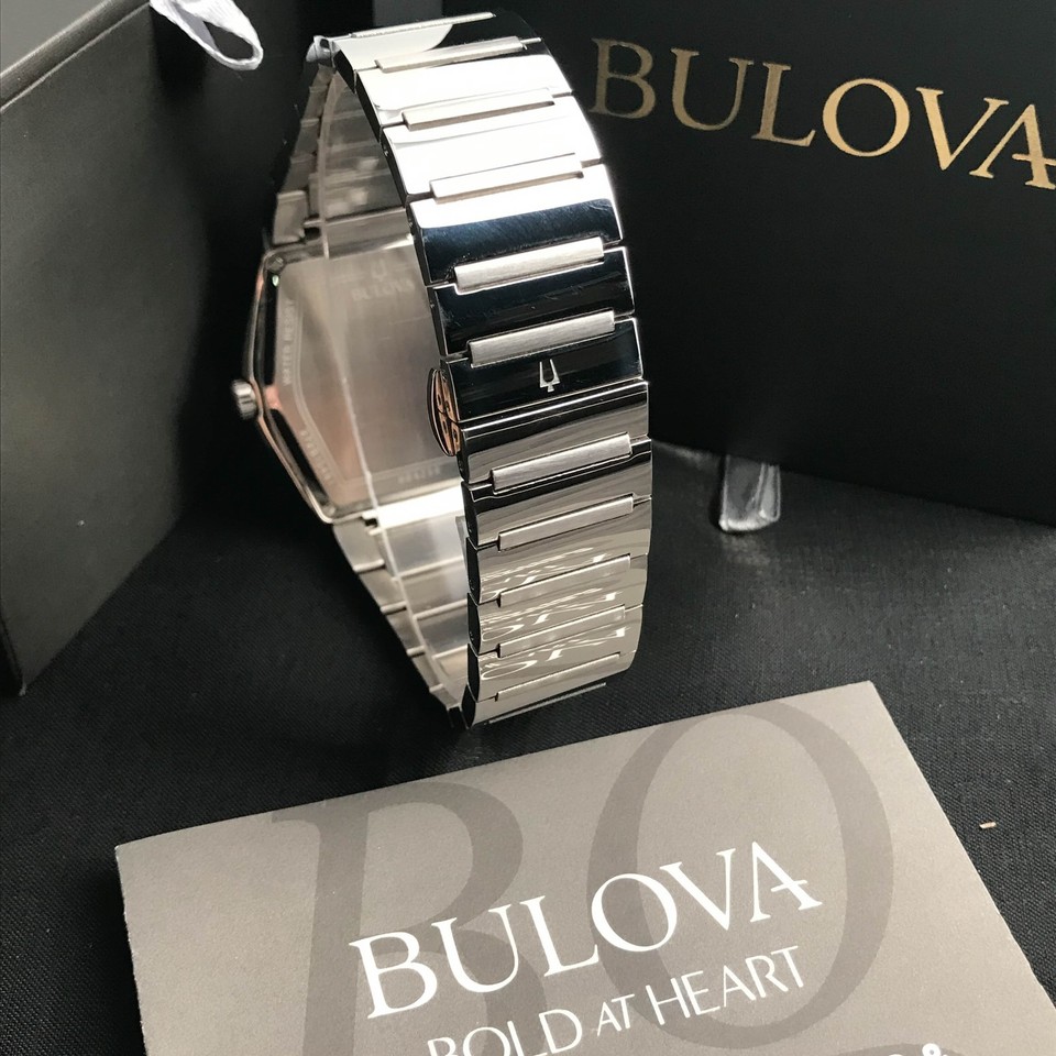 Bulova Gemini 96A258 Men's Bule Dial Stainless Steel Quartz Diamond ...