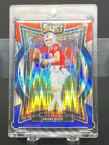 2024 Select Drake Maye Red Blue Prizm Shock #27 Concourse Rookie RC NE ...