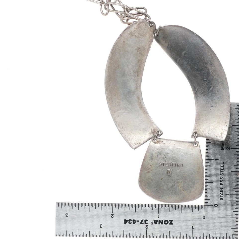Vintage Navajo Overlay sterling silver overlay bib necklace sunface | eBay