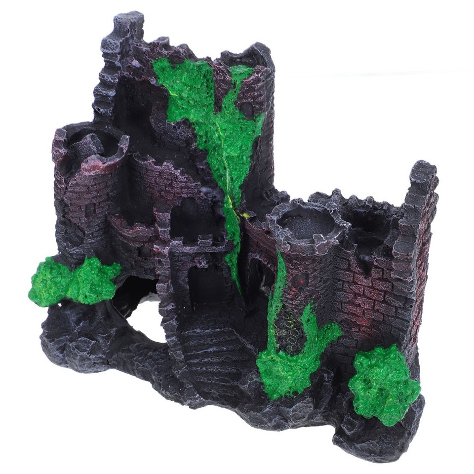 Aquarium Castle Decoration Realistic Fish Tank Castle Ornaments Fish ...