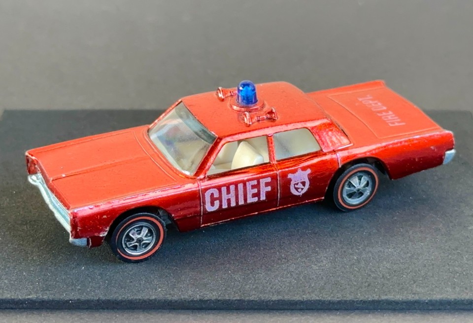 Vintage Hot Wheels Redline 1970 INSANE TONE FREE Red Fire Chief Cruiser ...