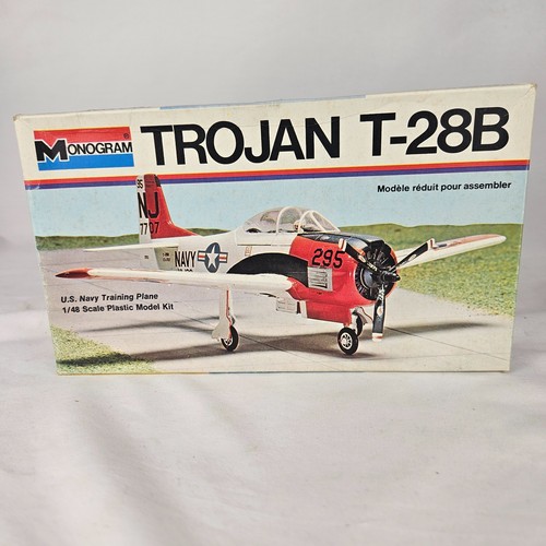 Vintage Monogram Trojan T-28B 1/48 Scale Plastic Model Kit | eBay