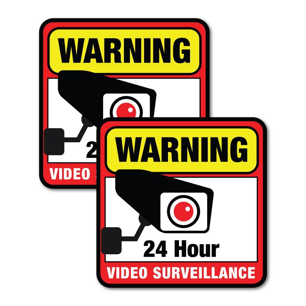 Security Camera Surveillance CCTV 24 Hours Safety Stickers Decal | eBay