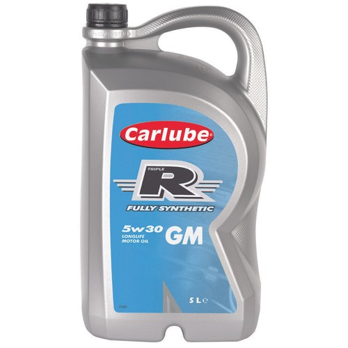 Carlube Triple R Fully Synthetic 5W30 Long Life GM Motor Oil 5L XWG050 ...