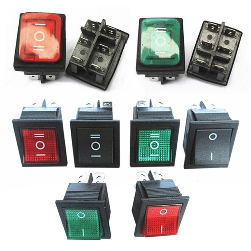 Supplies with Light 16A 250V Switches Self-locking/Latching Rocker ...