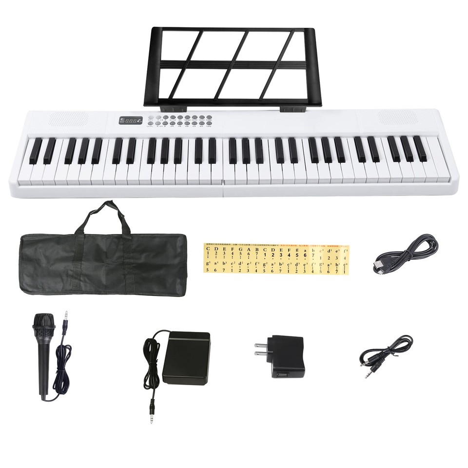 61 Key Weighted Keyboards Electric Piano, Full Size Keyboard Portable ...